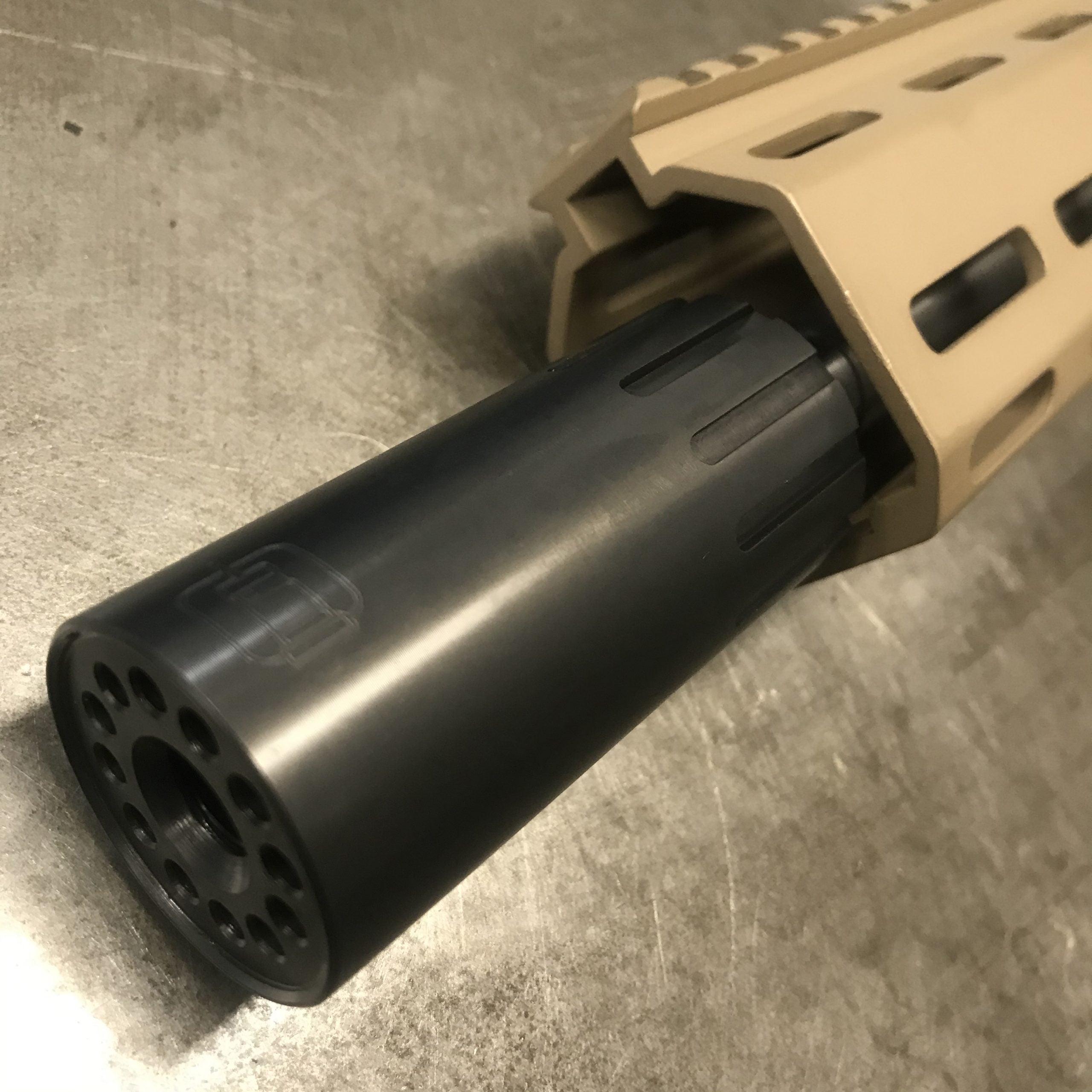 Jacketed Linear Compensator (Satin Black) - 1/2 x 28 or 5/8x24 Thread ...